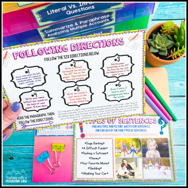 A NEW Task Card Storage Idea and Early Finisher Activities - Teaching ...