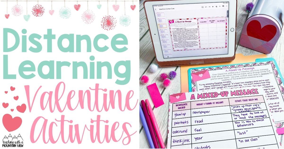Creative Distance Learning Valentine Activities - Teaching with a ...