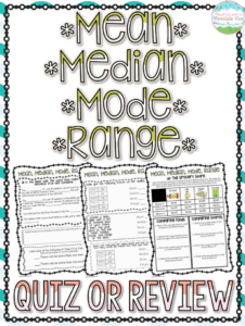 Mean, Median, Mode and Range Freebie - Teaching with a Mountain View