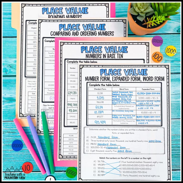 The Complete Guide to Place Value Lessons - Teaching with a Mountain View