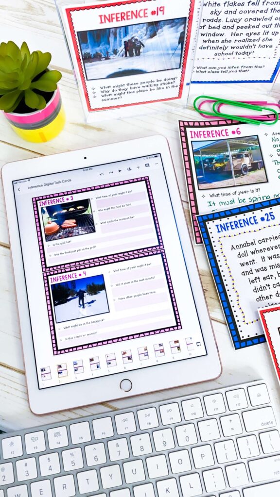 Making Inferences Task Cards | Inferencing Activities - Teaching with a ...