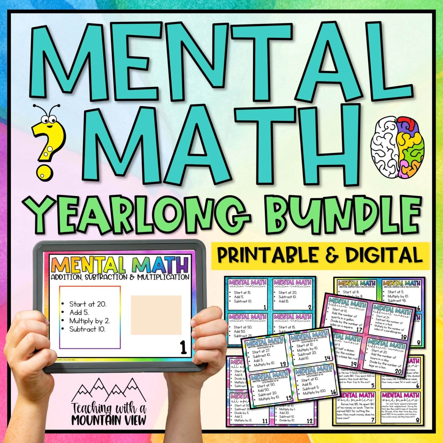 Mental Math Task Cards - Teaching with a Mountain View