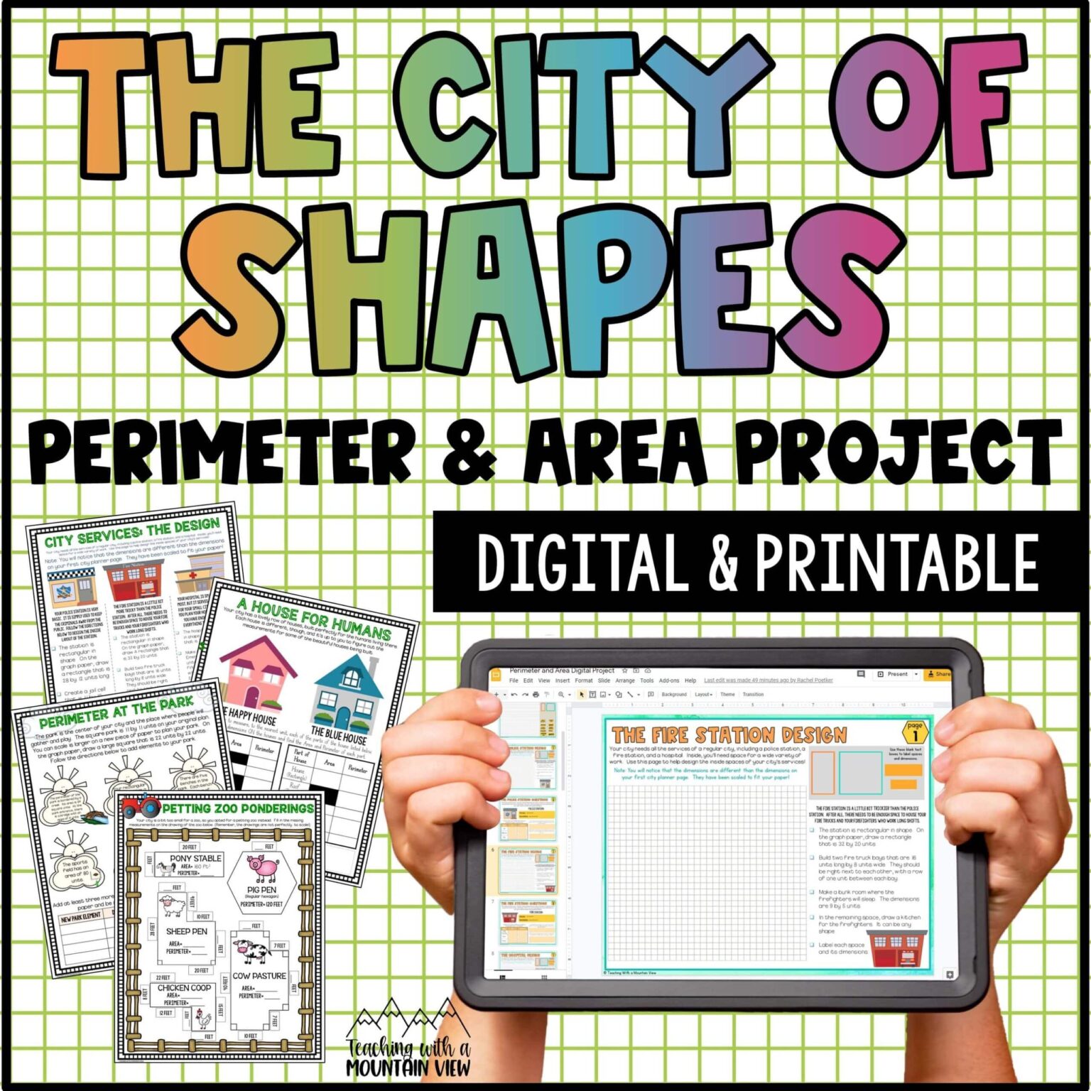 Perimeter and Area Project | Digital and Printable - Teaching with a ...