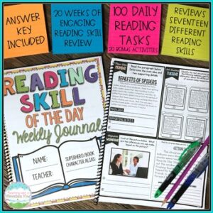 Reading Skill of the Day Weekly Journal | Set One - Teaching with a ...