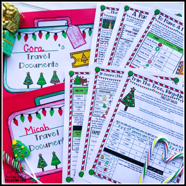 Christmas Math and Literacy Ideas for Christmas in the Classroom ...