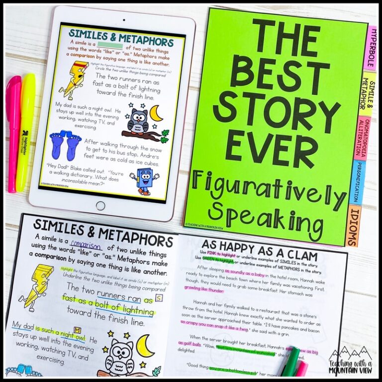 Fun Ideas for Teaching Figurative Language & Free Starter Kit ...