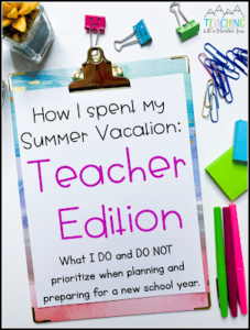 Summer Vacation Teacher Edition | Teaching With A Mountain View