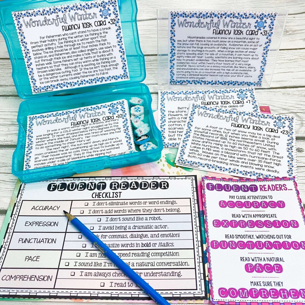 Fluency Task Cards Archives - Teaching with a Mountain View