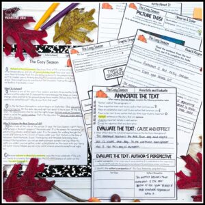 Elevate Your November Literacy Lessons with Engaging Passages & Picture ...