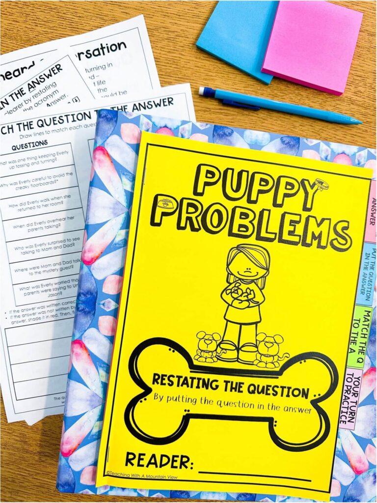 Restating the Question Activities and Lessons BUNDLE - Teaching with a ...