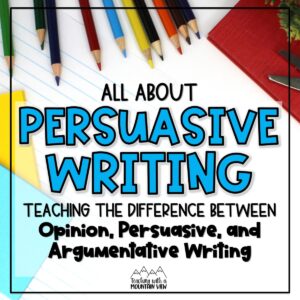 Teaching Persuasive Writing - Teaching with a Mountain View