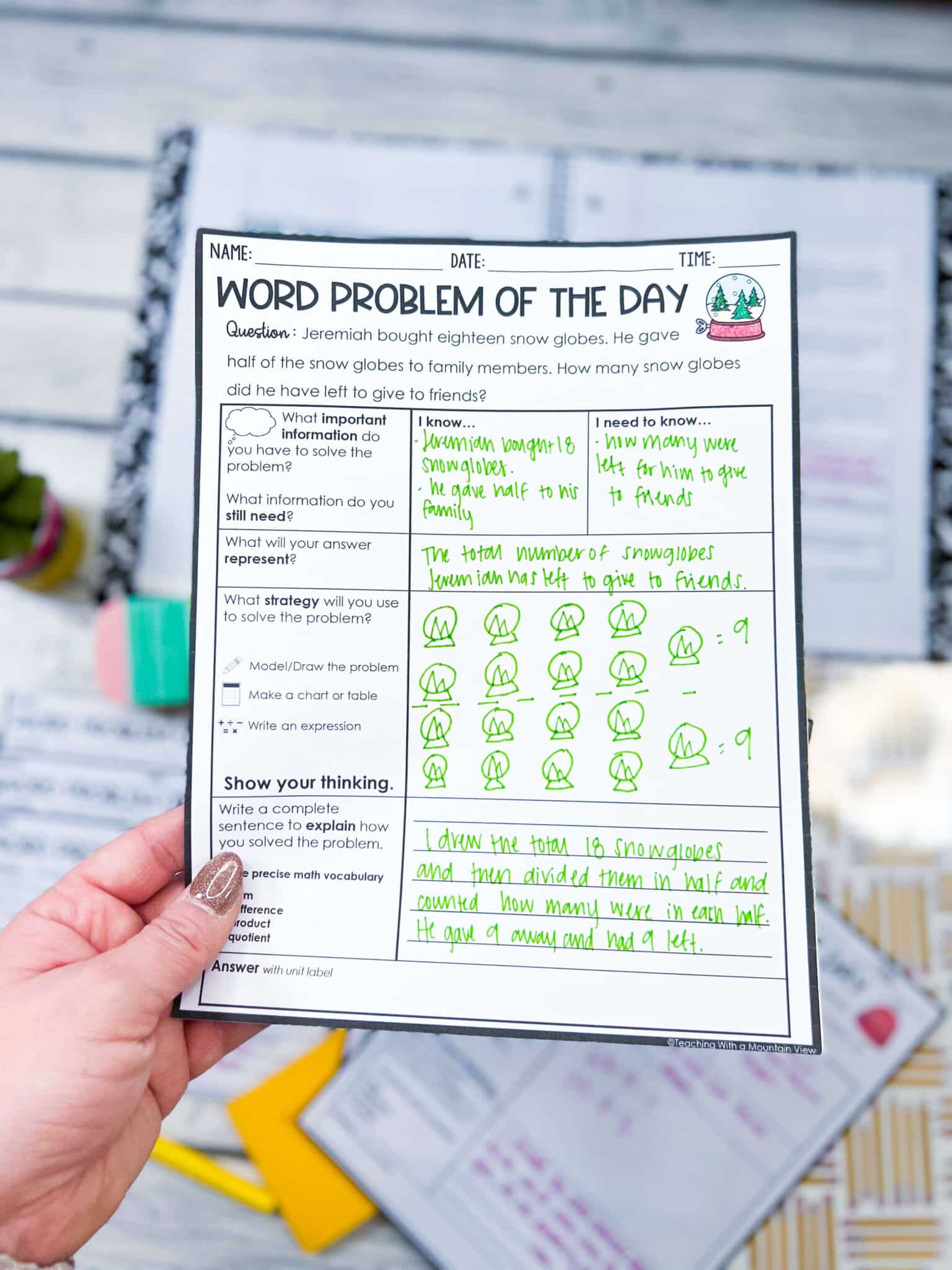 3rd Grade Math Word Problem of the Day | Bundle - Teaching with a ...