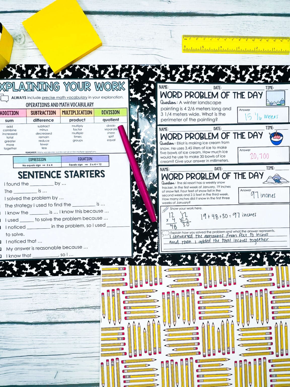 5th Grade Math Word Problem of the Day | Bundle - Teaching with a ...