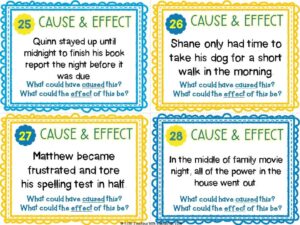 Cause and Effect Task Cards - Teaching with a Mountain View
