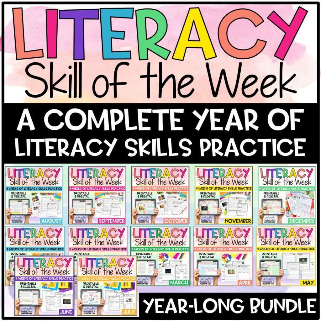 Literacy Skill of the Week BUNDLE - Teaching with a Mountain View