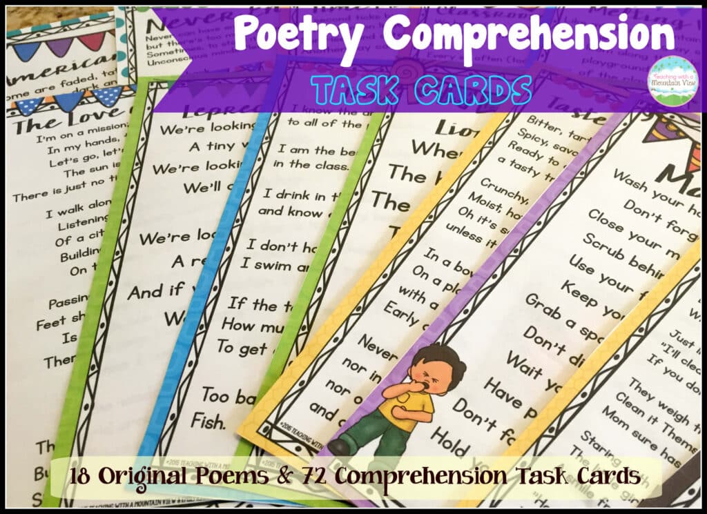 Poetry Comprehension - Teaching with a Mountain View