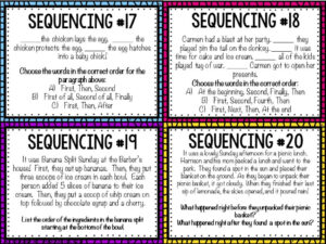 Sequencing Task Cards - Teaching with a Mountain View