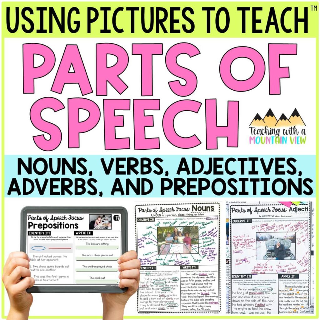 Using Pictures to Teach Parts of Speech | Grammar Lessons and ...