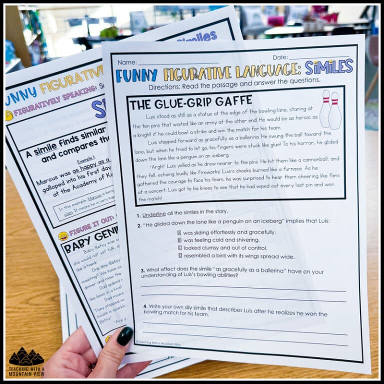 Fun Ideas for Teaching Figurative Language & Free Starter Kit ...
