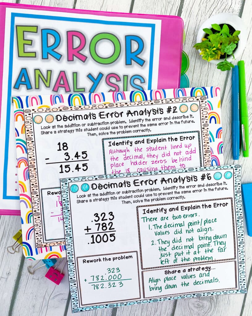Error Analysis Bundle - Teaching with a Mountain View
