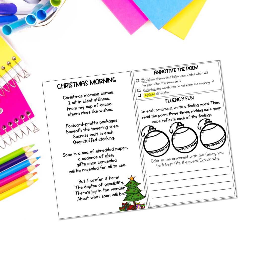 December Poem of the Week | Fluency and Comprehension - Teaching with a ...