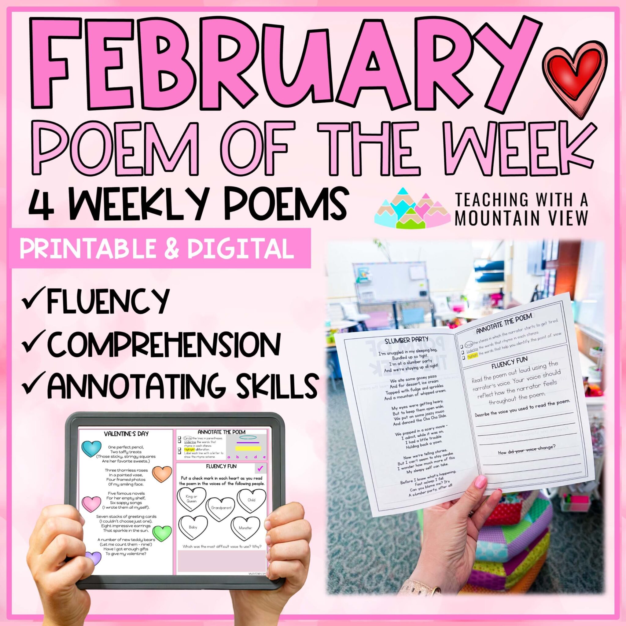 February Poem of the Week | Fluency and Comprehension - Teaching with a ...