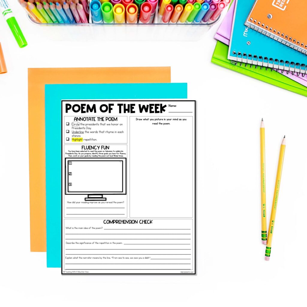 February Poem of the Week | Fluency and Comprehension - Teaching with a ...