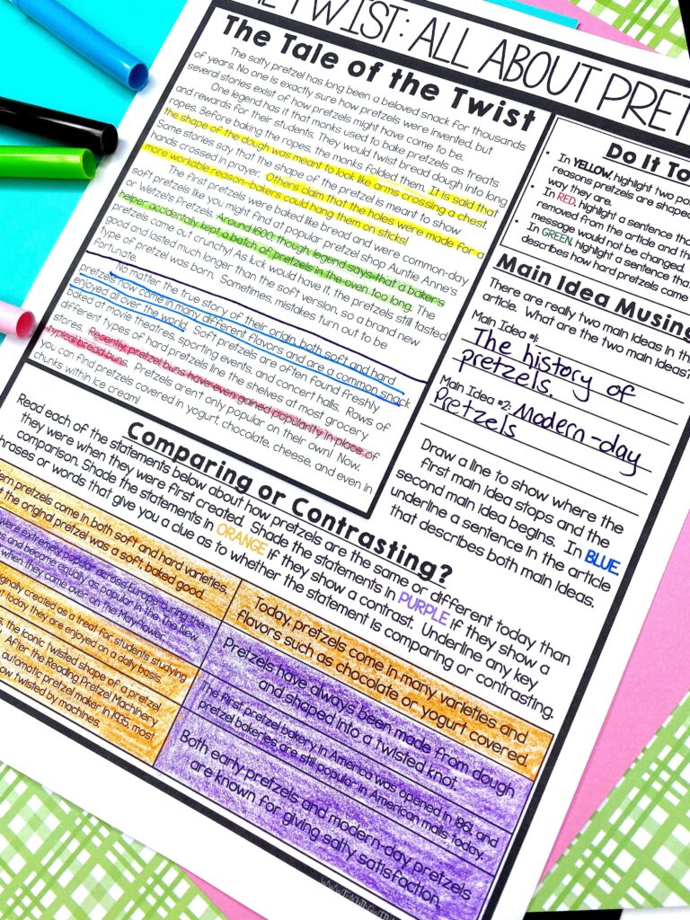 Informational Text Comprehension Review - Teaching with a Mountain View