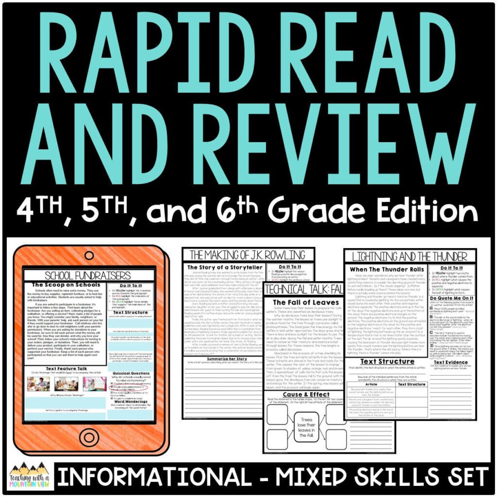 Reading Review Bundle - Teaching with a Mountain View