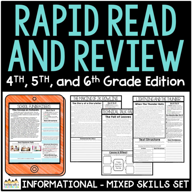 Reading Review Bundle - Teaching with a Mountain View