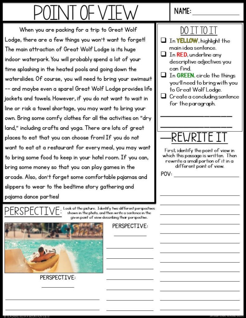 Informational Text Reading Skills - Teaching with a Mountain View