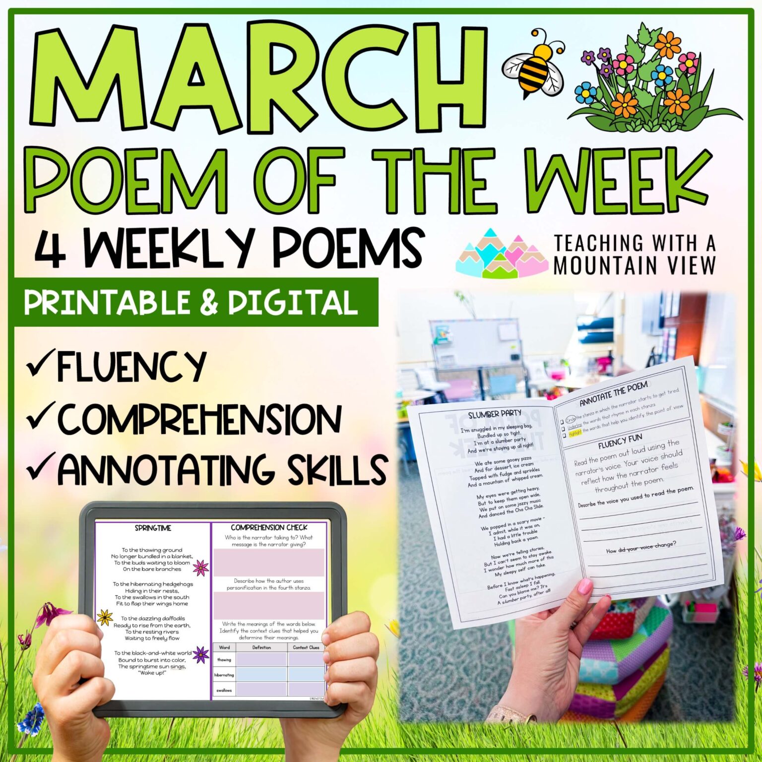 March Poem of the Week | Fluency and Comprehension - Teaching with a ...
