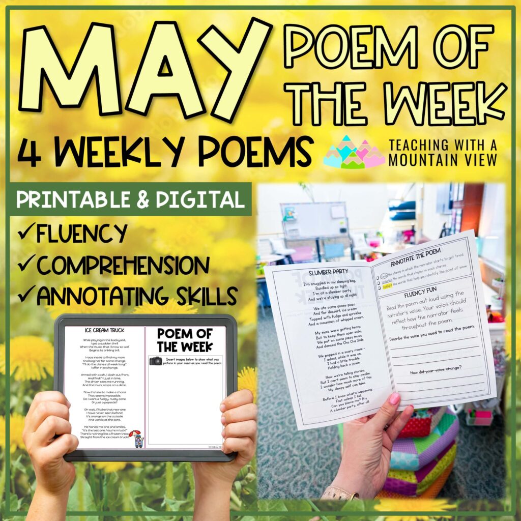 April Poem of the Week | Fluency and Comprehension - Teaching with a ...