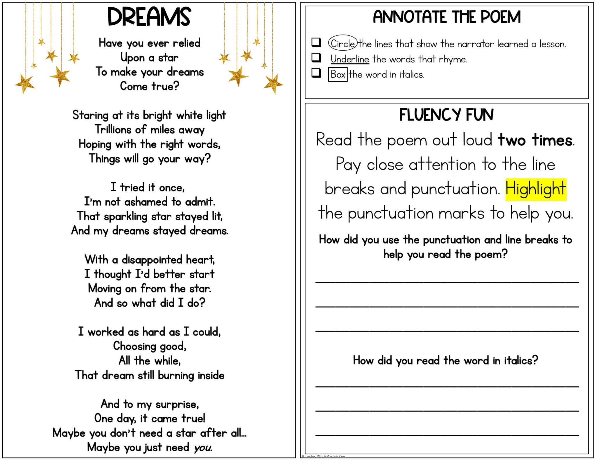 October Poem of the Week | Fluency and Comprehension - Teaching with a ...