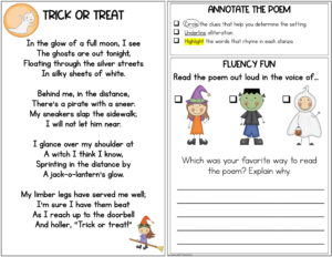 October Poem of the Week | Fluency and Comprehension - Teaching with a ...