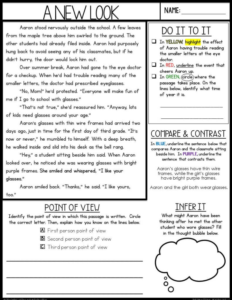 Fiction Comprehension Review | Mixed Skills - Teaching with a Mountain View