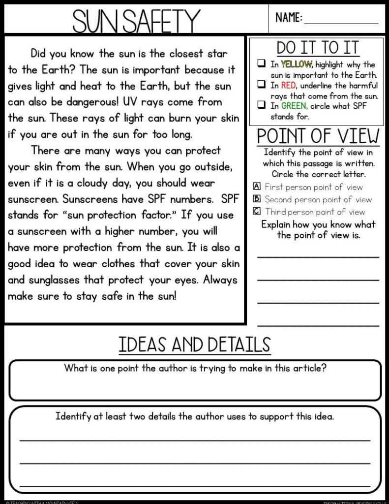 Informational Text Comprehension Review | Mixed Skills - Teaching with ...