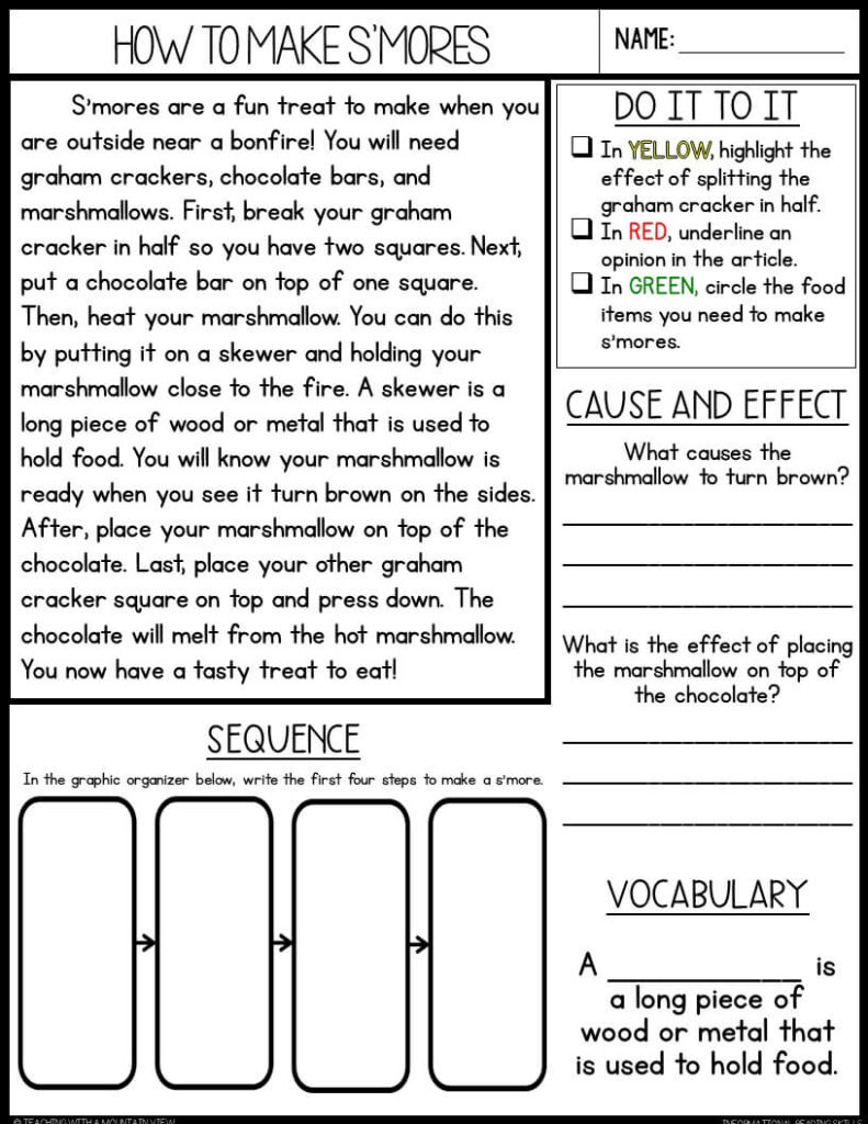 Informational Text Comprehension Review | Mixed Skills - Teaching with ...