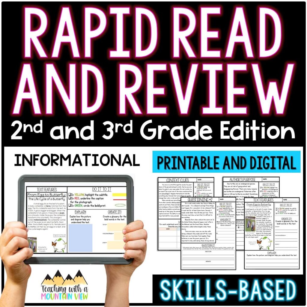 Informational Text Comprehension Review | Skills-Based - Teaching with ...