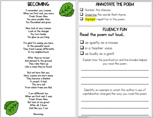 September Poem of the Week | Fluency and Comprehension - Teaching with ...