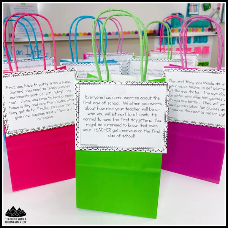 Teaching Topic Sentences - Teaching with a Mountain View