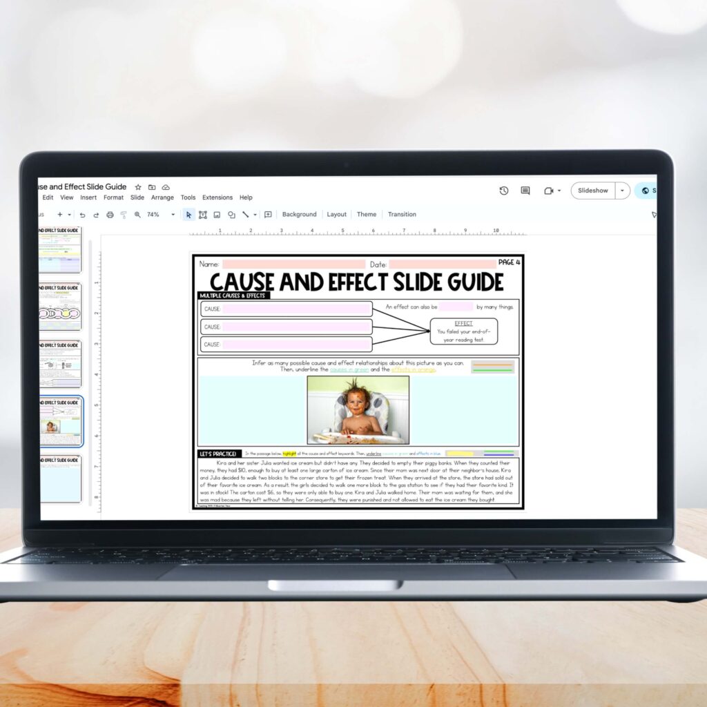 Cause and Effect Reading Lesson | Slideshow and Lessons - Teaching with ...