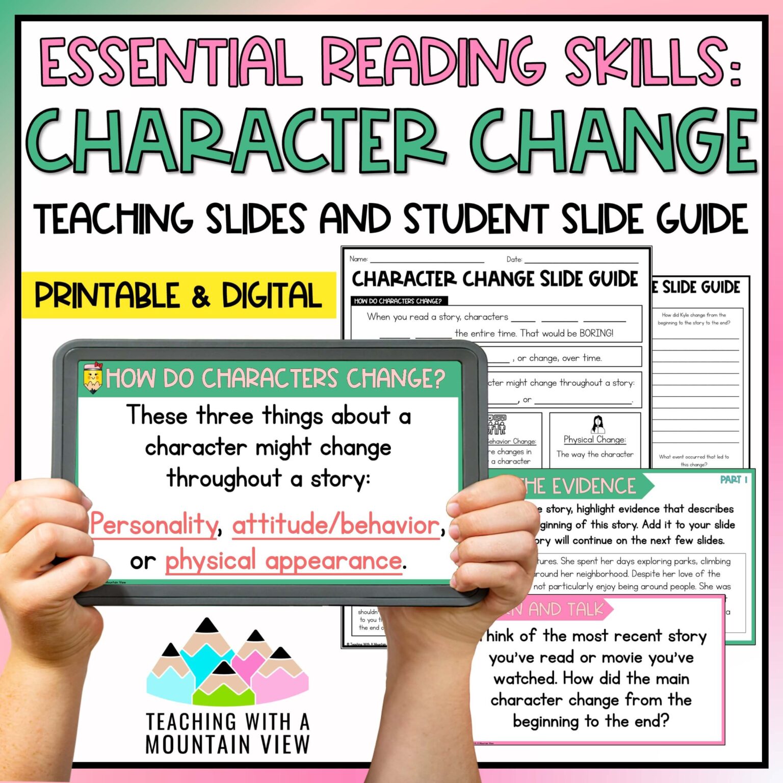 Character Change Reading Lesson | Slideshow and Lessons - Teaching with ...