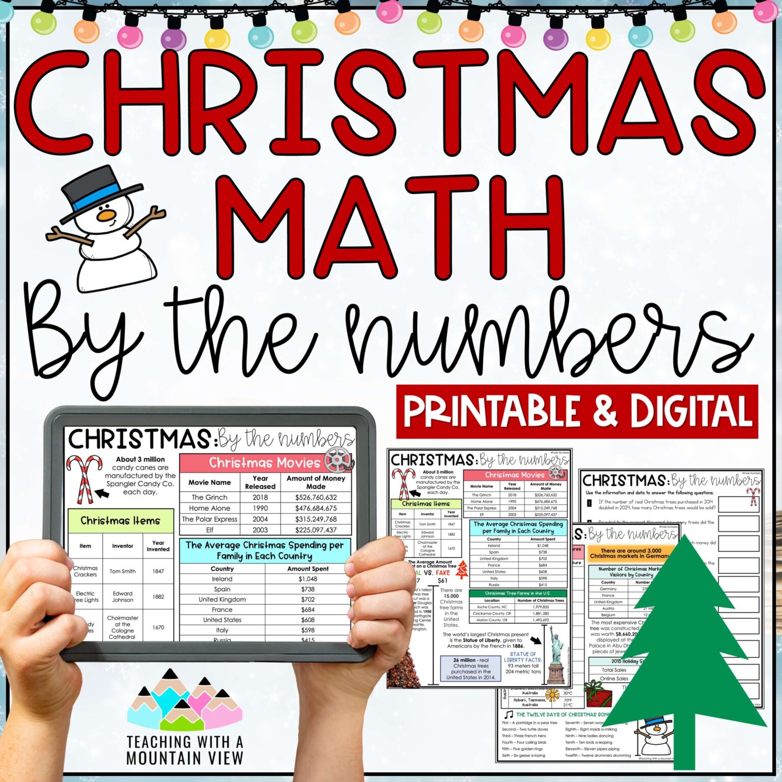 Christmas Math By the Numbers | Christmas Math Activity | Math ...