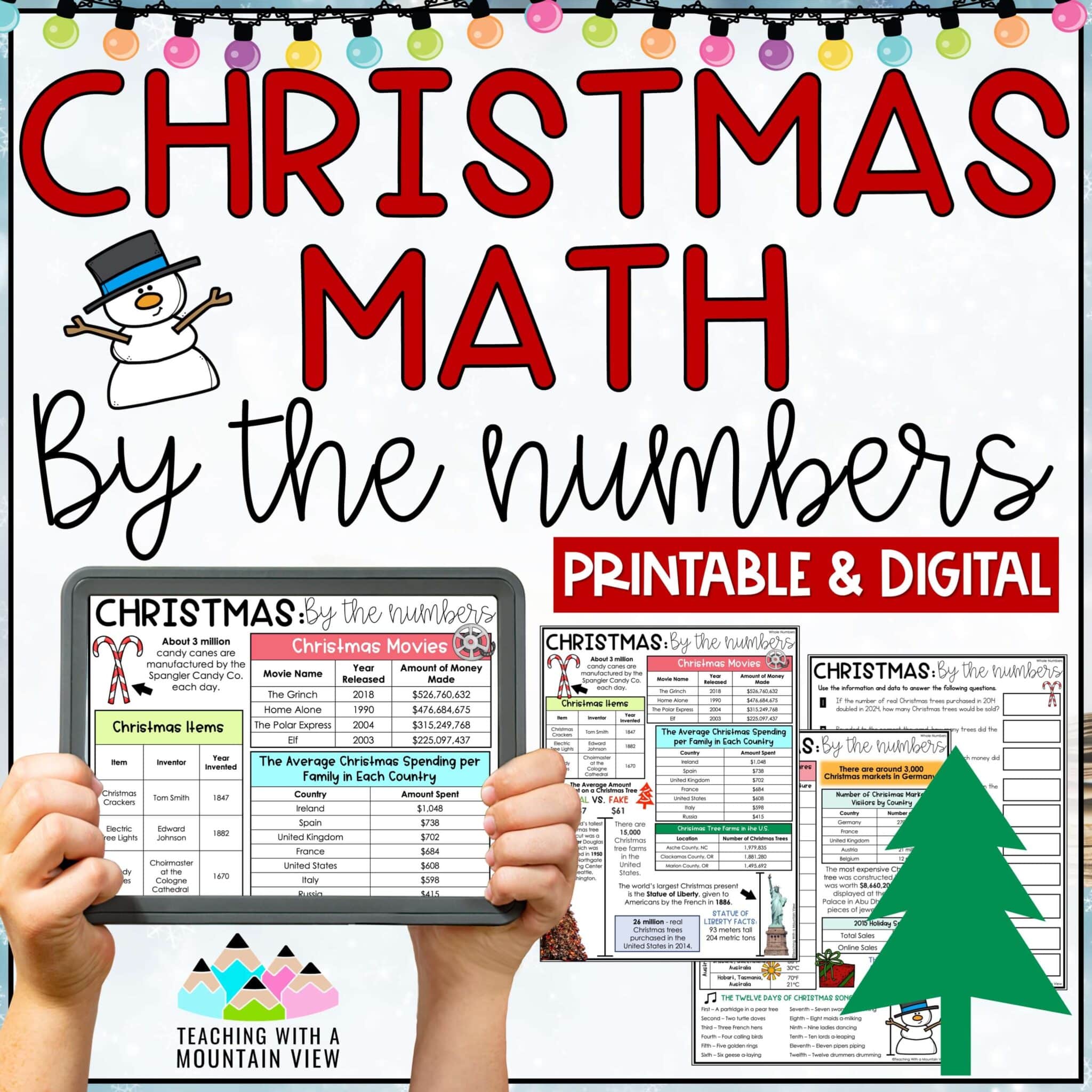 Christmas Math By the Numbers | Christmas Math Activity | Math ...