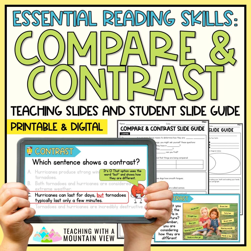 Compare and Contrast Reading Lesson | Slideshow and Lessons - Teaching with a Mountain View