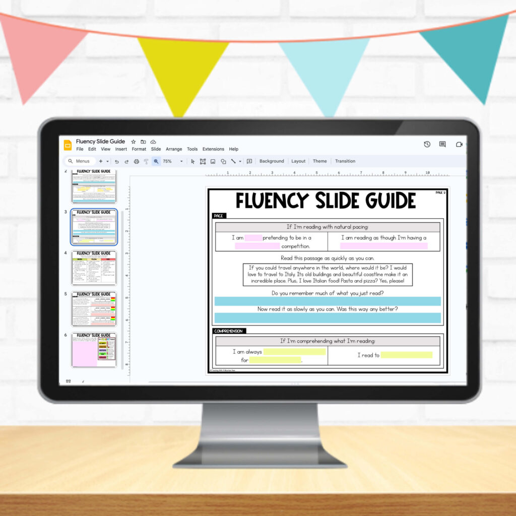 Fluency Reading Lesson | Slideshow and Lessons - Teaching with a Mountain View