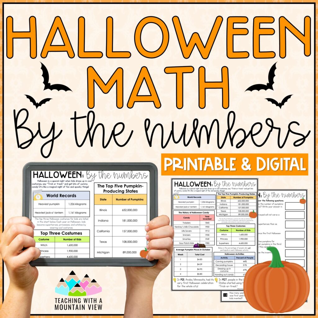 Halloween Math By the Numbers Activity - Teaching with a Mountain View