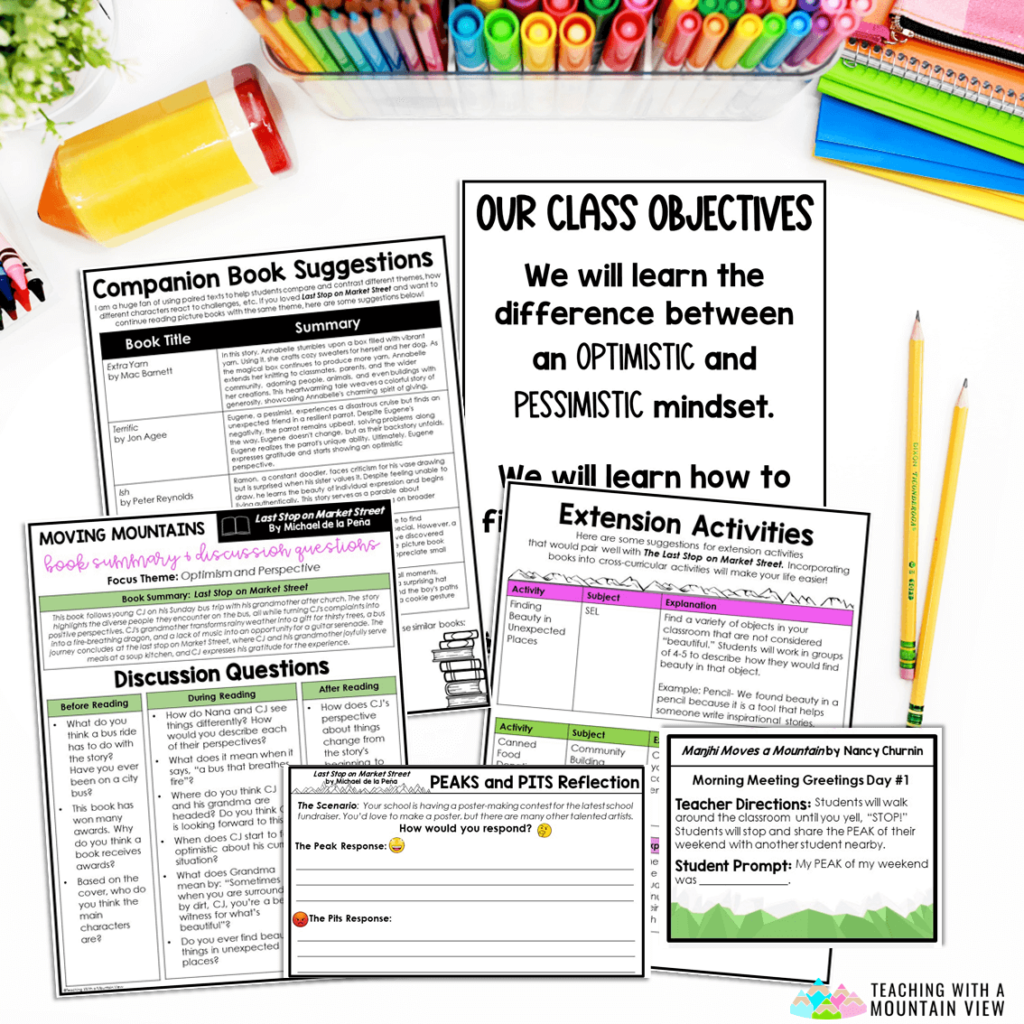 Optimism Activities | SEL Lessons | Last Stop on Market Street ...