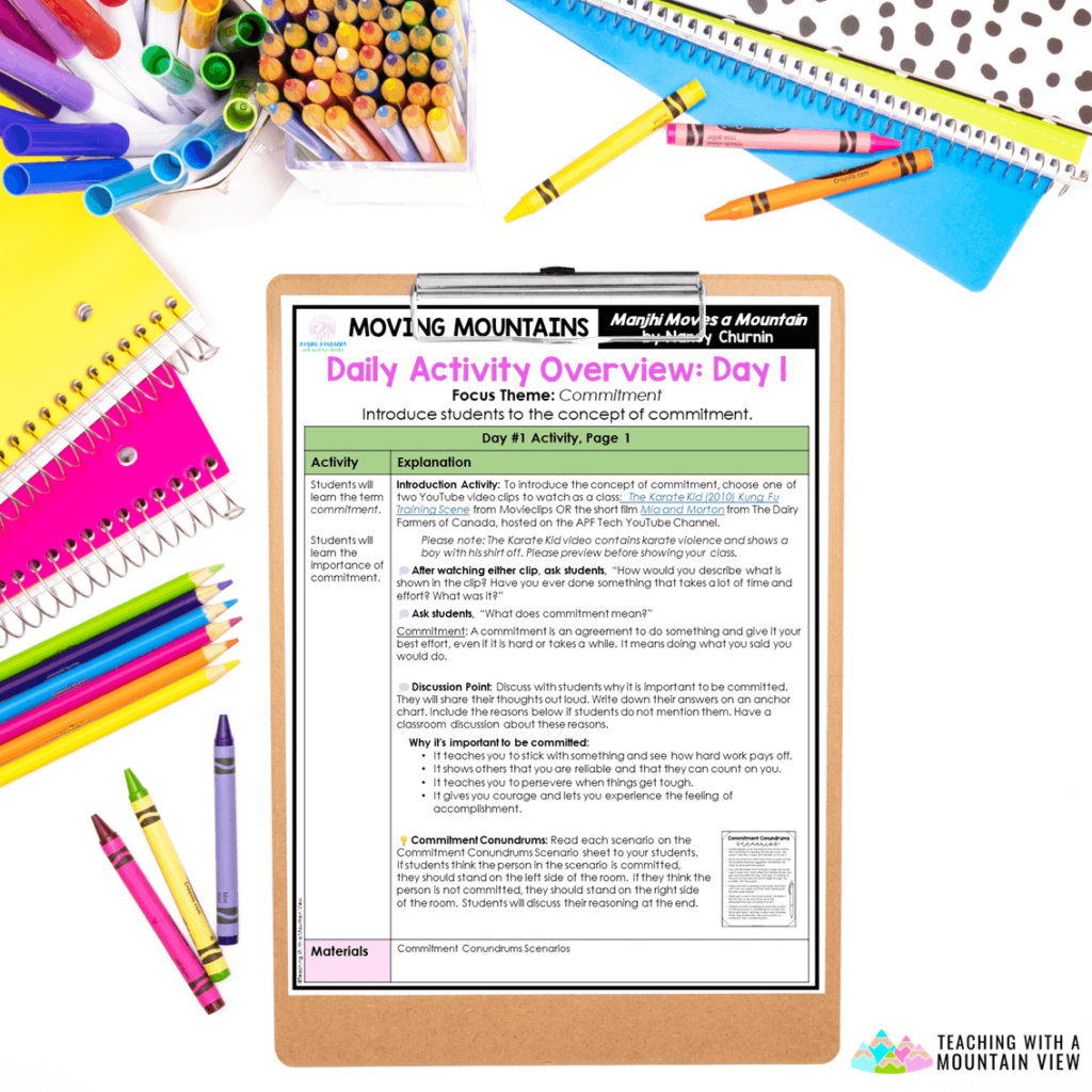 What is Commitment? Manjhi Moves a Mountain | SEL Lessons & Character ...